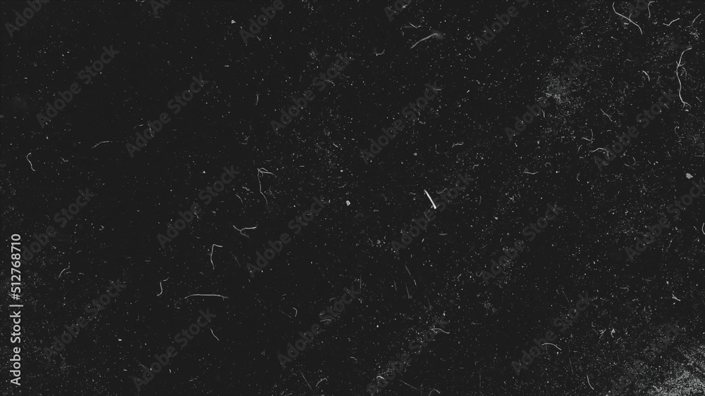 Realistic dust particles on dark background. Abstract animation. White and glow dust particle ...