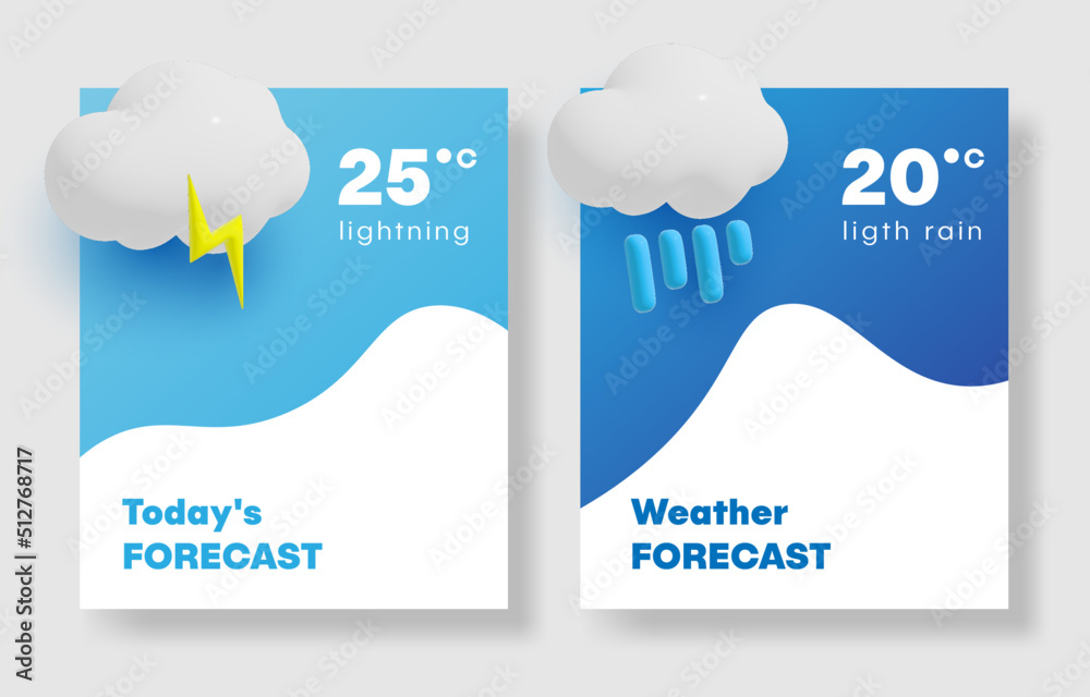3d weather forecast poster template for Event, Banner, and Poster ...