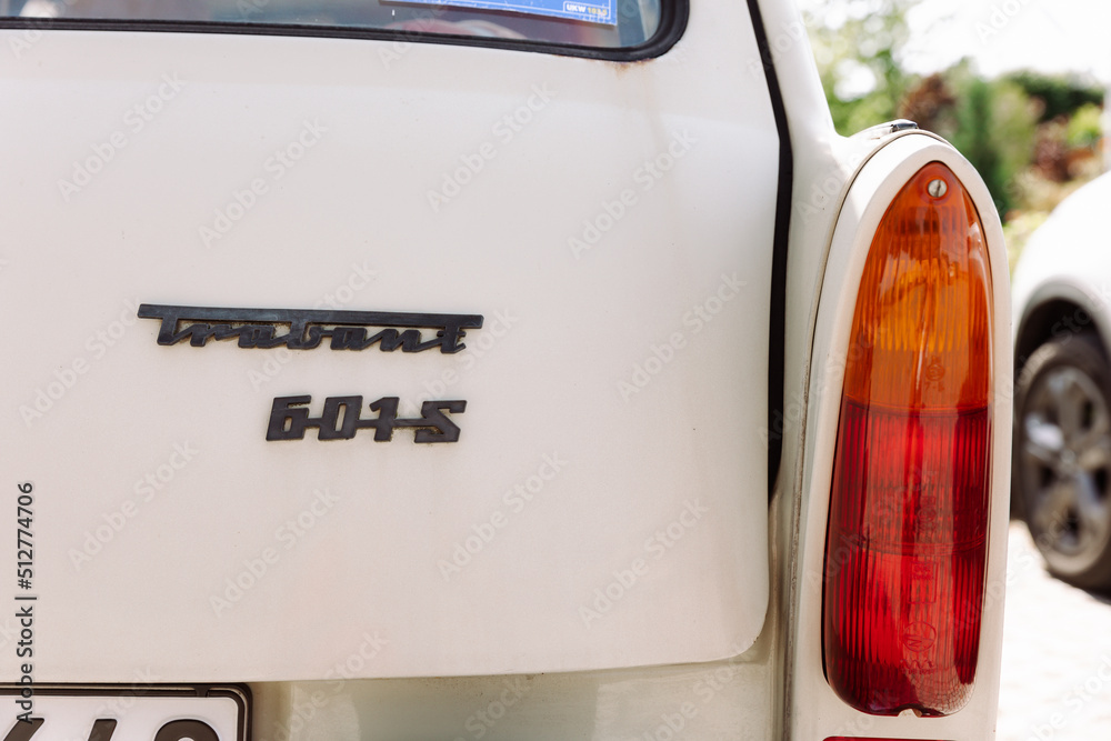 Rücklicht und Logo eines Trabant Kombi 601-S, Juni 2022 Stock Photo ...
