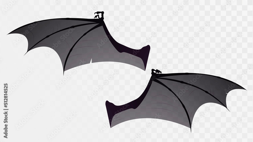 Isolated vector dragon or bat wings Stock Vector | Adobe Stock