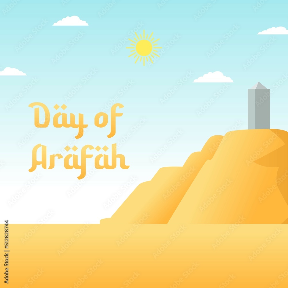 vector graphic of arafah day good for day of arafah celebration. flat ...