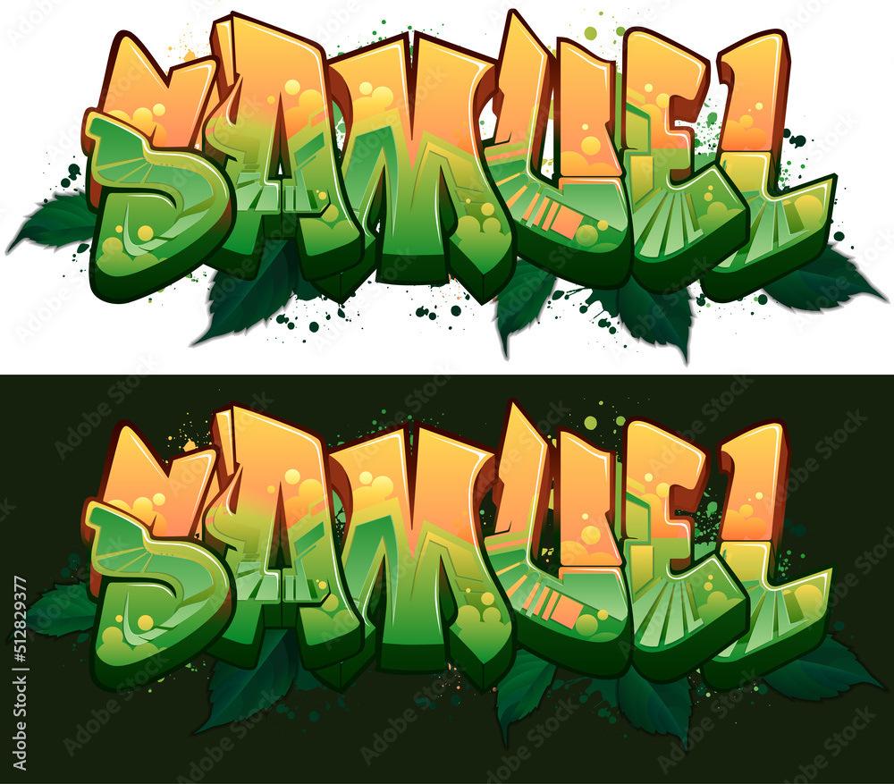Graffiti Styled Urban Street Art Tagging Design - Samuel Stock Vector ...