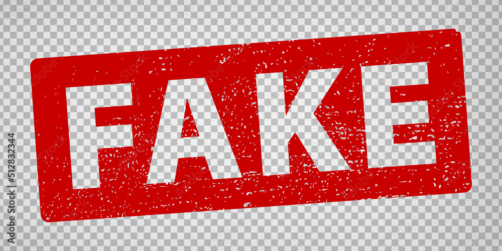 Fake stamp design on transparent background. Grunge rubber stamp with ...