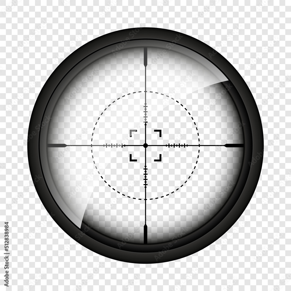 Photo & Art Print Weapon sight, sniper rifle optical scope, 32 pixels