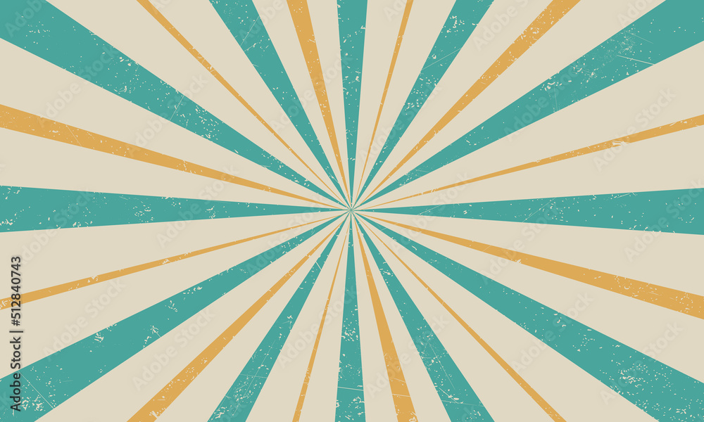 Classic retro burst background vector. Vintage ray backdrop and ...