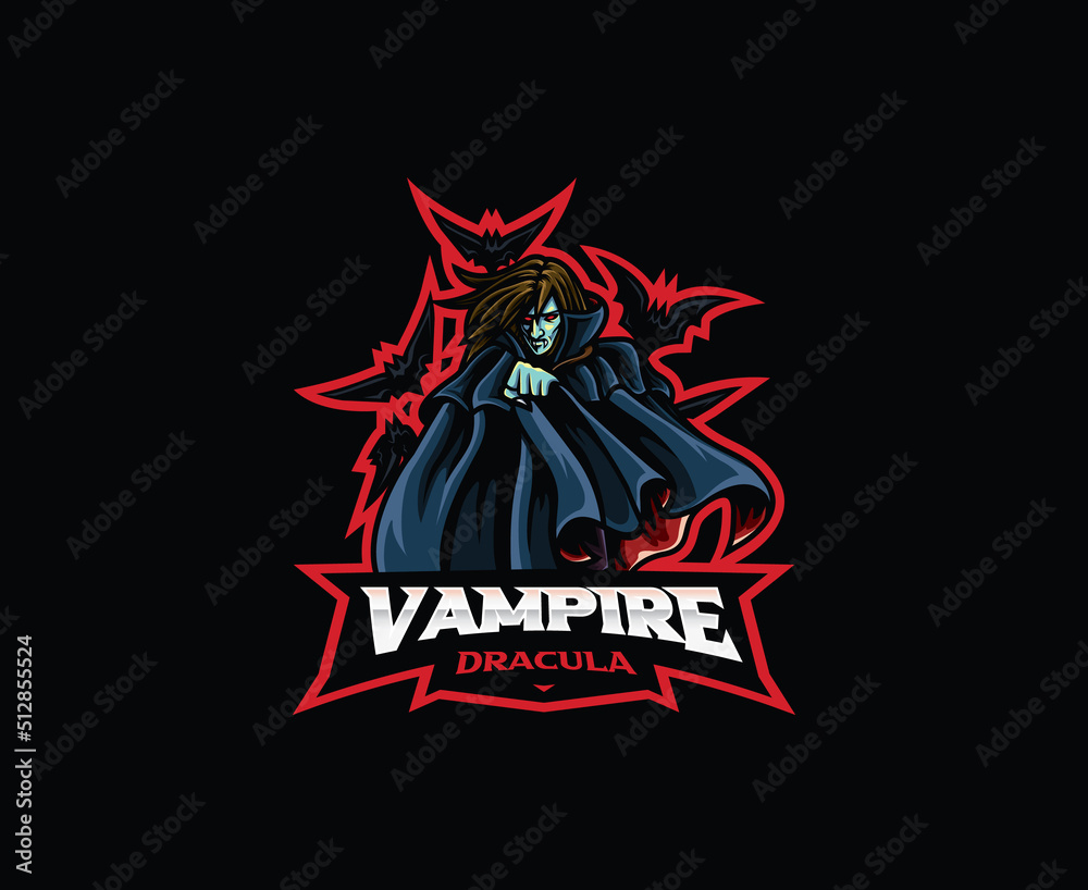 Vampire mascot logo design Stock Vector | Adobe Stock