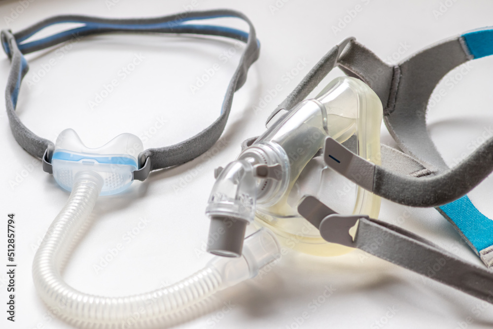 CPAP mask as full face mask or nose mask against obstructive sleep ...