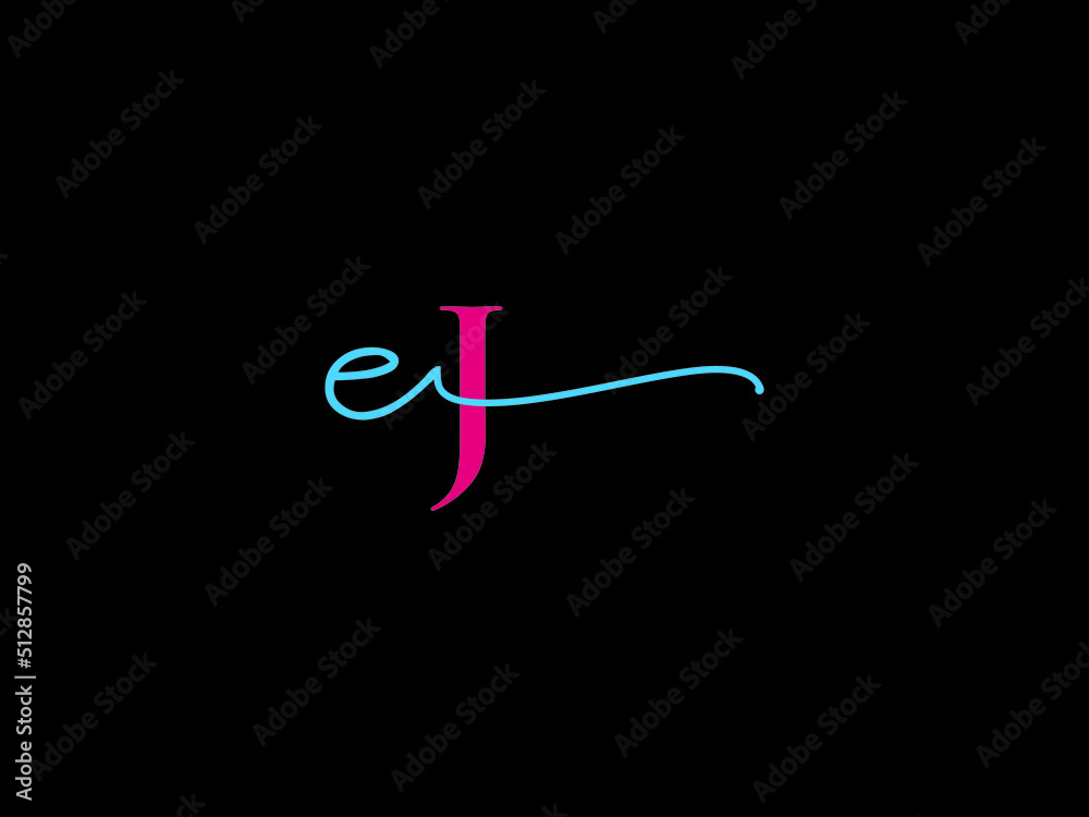 Simple EJ Signature Logo Icon, Signature Ej je Letter Logo Image Design ...