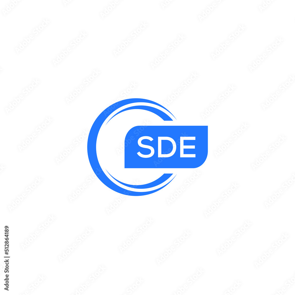 SDE letter design for logo and icon.SDE typography for technology ...