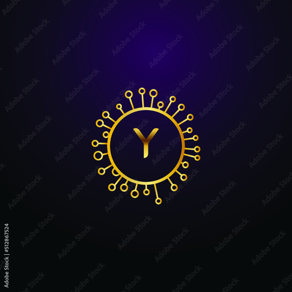 Premium luxury Vector elegant gold and font Letter Y Template for ...