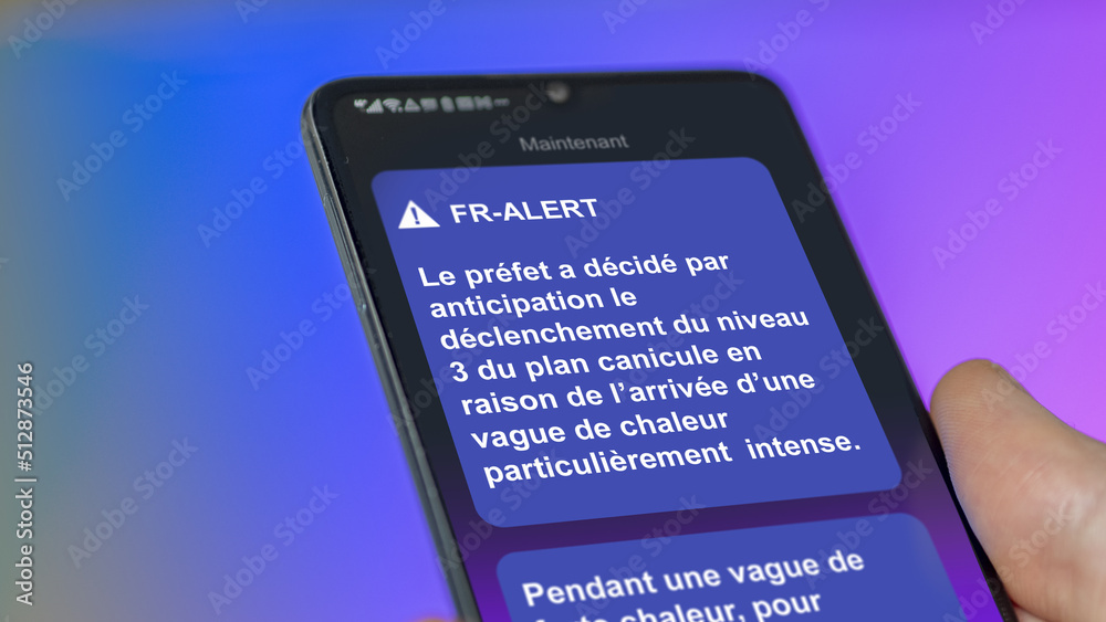 Alerte forte chaleur, canicule, préfet, message de la préfecture sur ...
