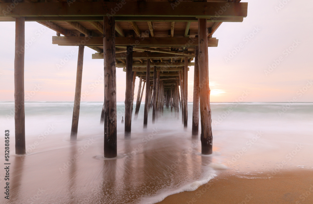 Beautiful sunrise at Nags Head Pier, Outer Banks, North Carolina, USA ... Beautiful sunrise at Nags Head Pier, Outer Banks, North Carolina, USA ...