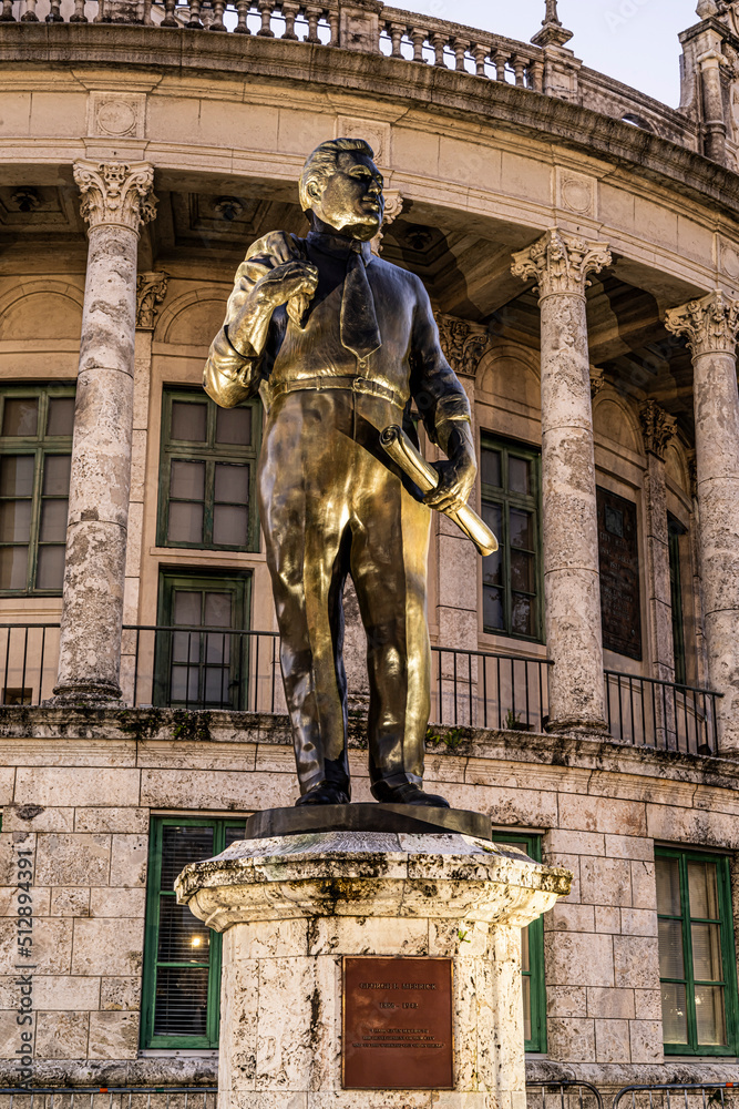 Coral Gables Florida City Hall and Statue of George Merrick, City ...
