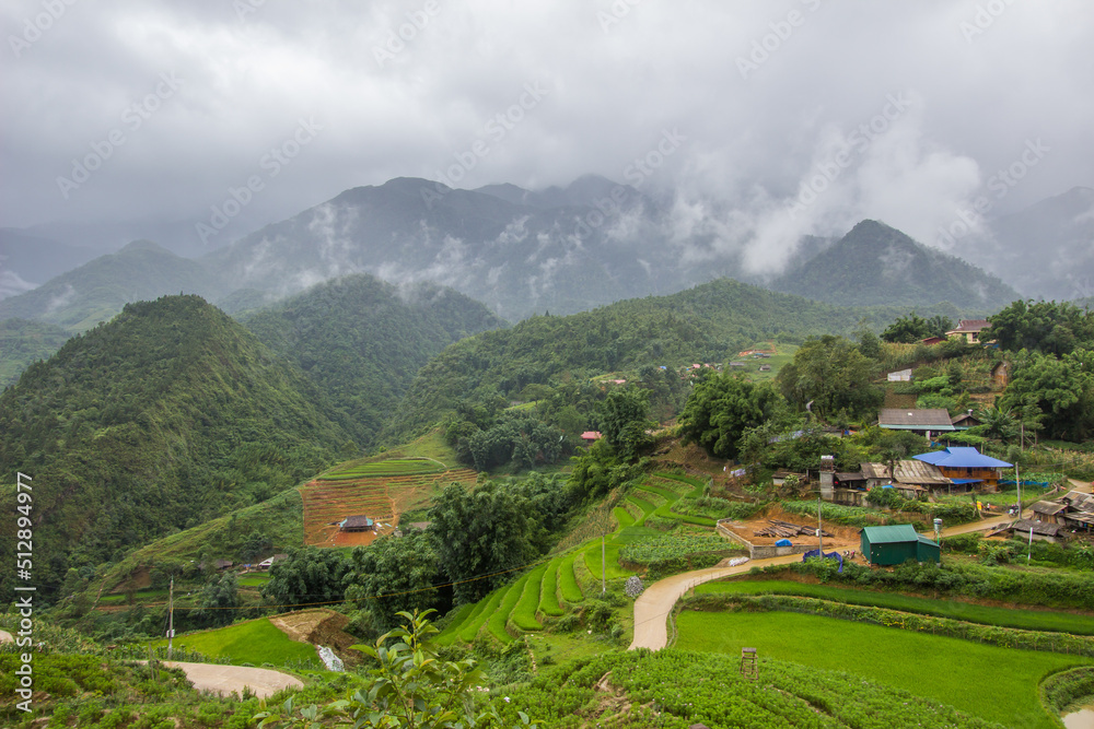 Beautiful scenery of Cat Cat village,a highland cultural village in ...