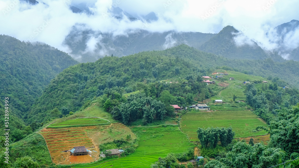 Beautiful scenery of Cat Cat village,a highland cultural village in ...