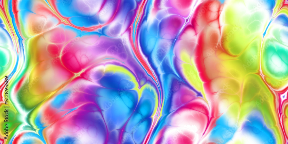 rainbow colors marbled into a smooth seamless tile pattern Stock ...