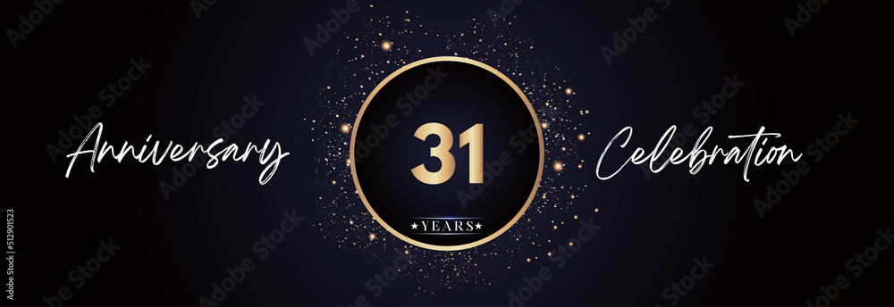 31th years anniversary celebration for brochure, banner, happy birthday ...