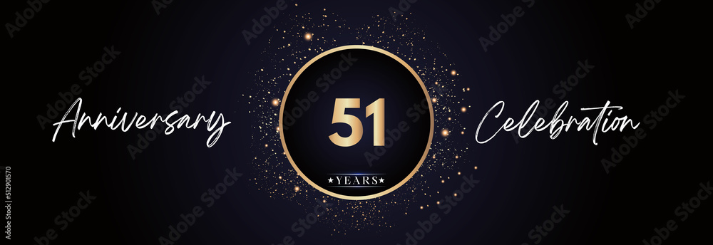 51th years anniversary celebration for brochure, banner, happy birthday ...