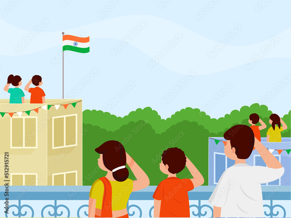 India National Festival Celebration Background With Indian People ...