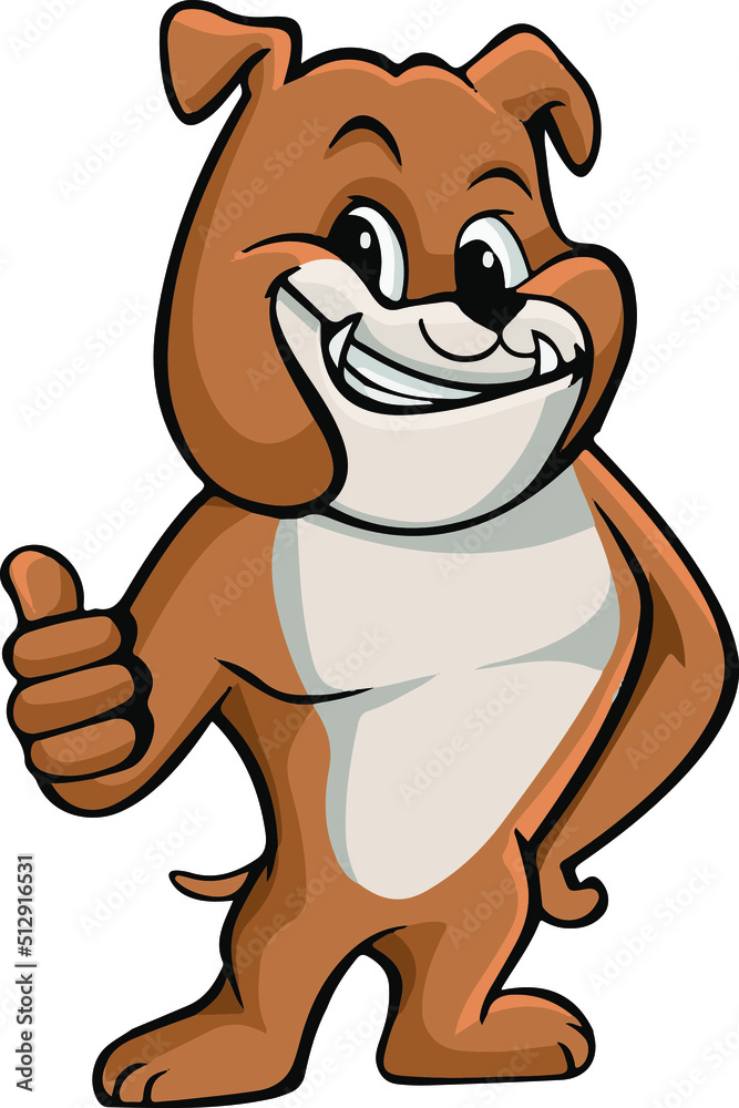 Cartoon style cute dog. Colorful illustrations for all kinds of designs ...