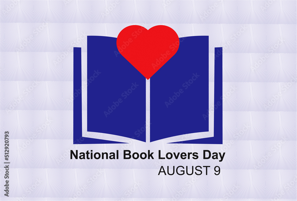 National Book Lovers Day. August 9, background, banner, card, poster ...