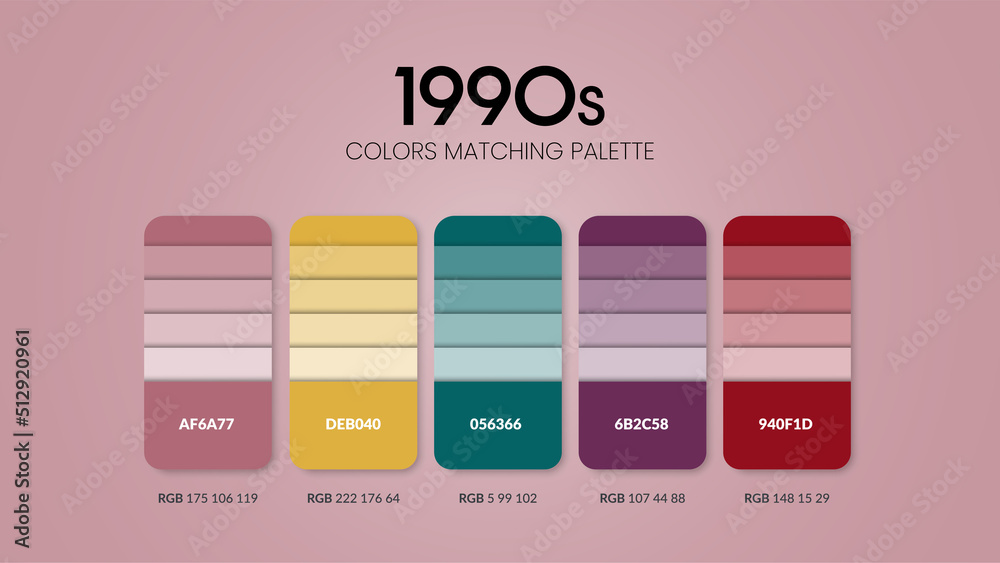 1990s colour schemes ideas. Color Trends combinations and palette guide ...