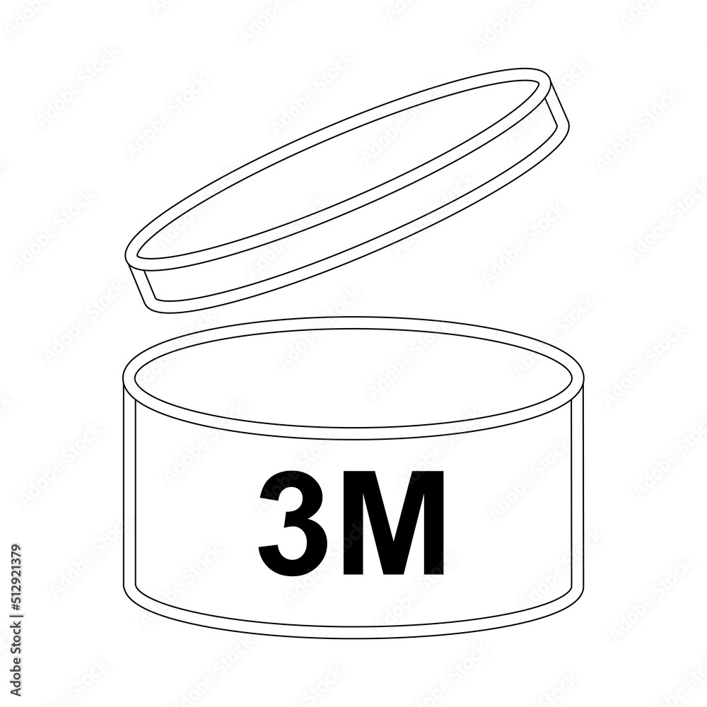 3m period after opening pao icon sign flat style design vector ...