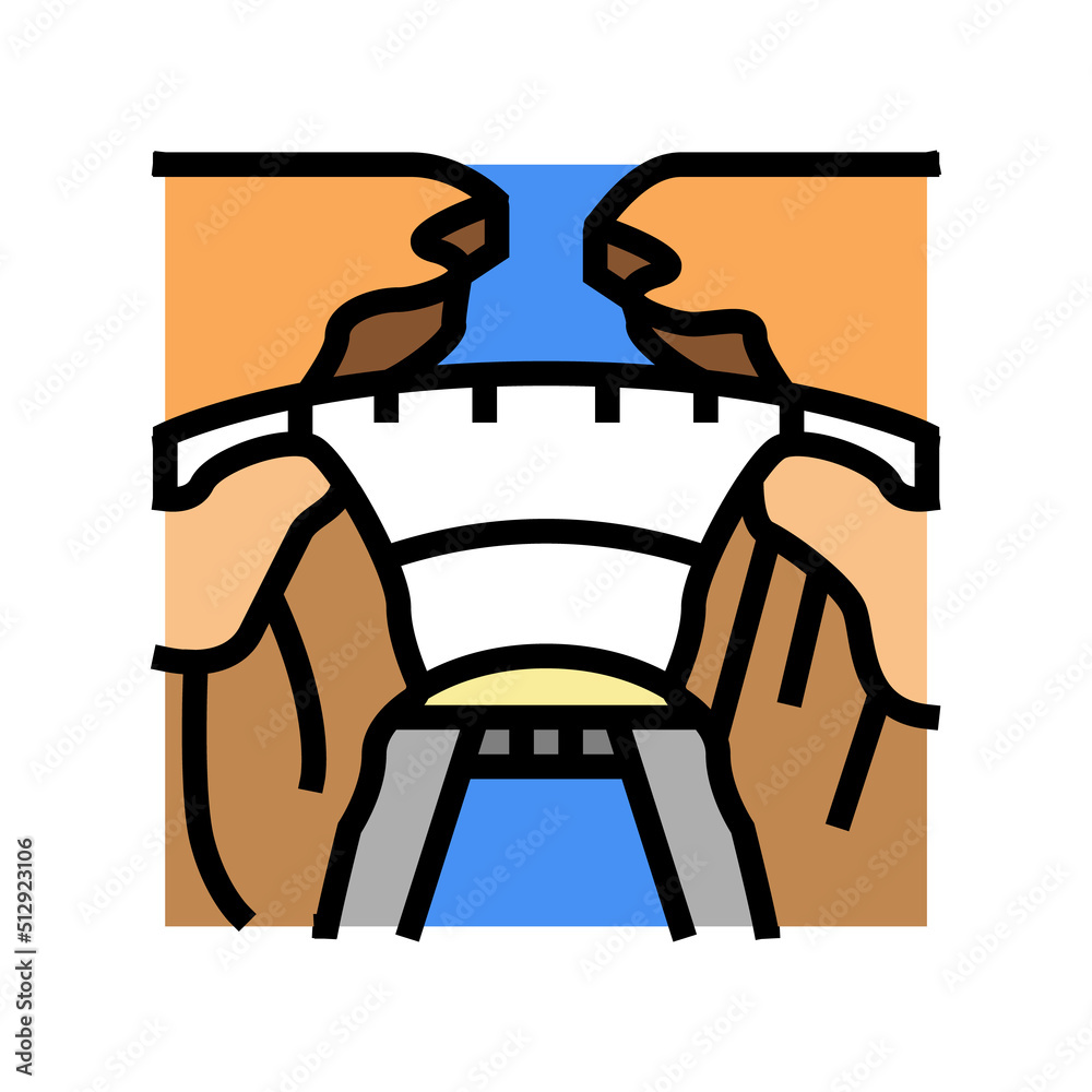 hoover dam color icon vector. hoover dam sign. isolated symbol ...