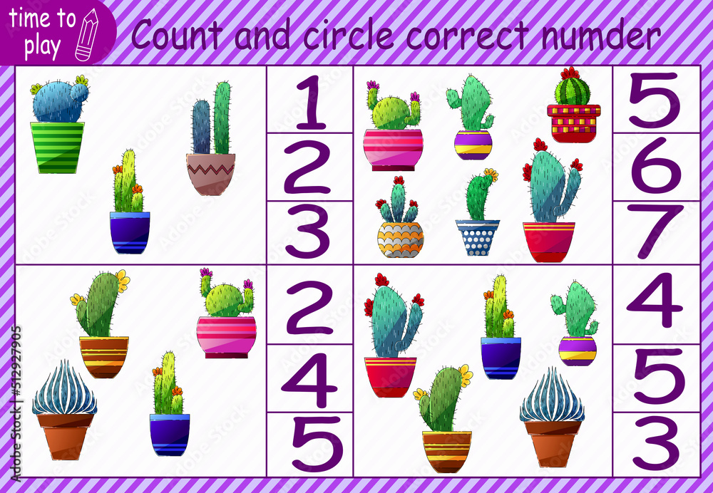 children's educational game. a game of logic. count how many items are ...