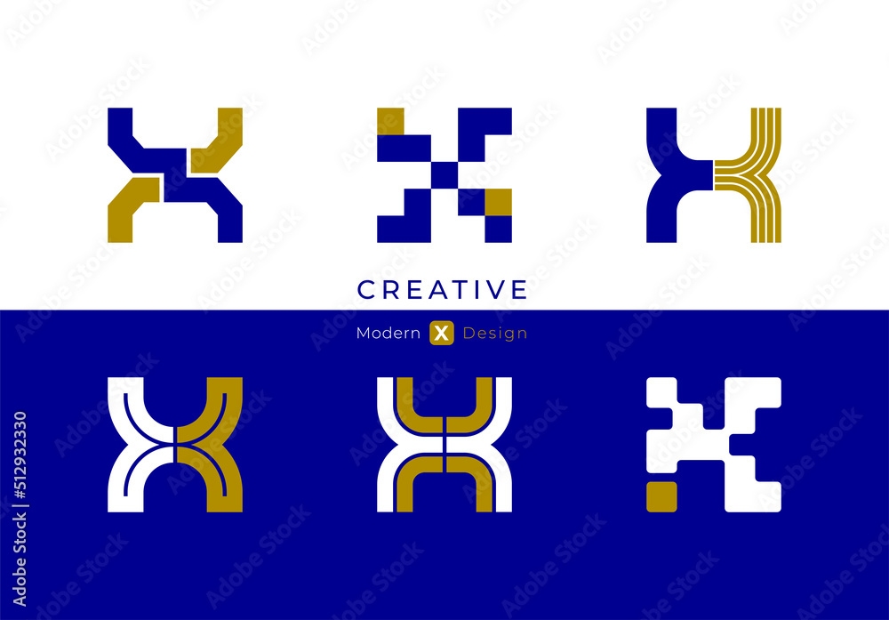 Letter X, modern alphabet fonts, characters design, vector illustration ...