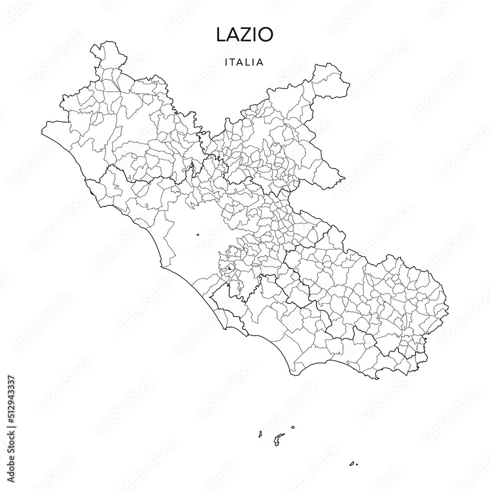 Lazio map rome district