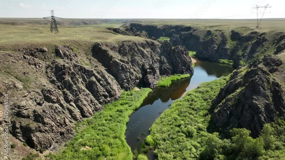 The Sileti river crosses 30 km from the Seletinsky reservoir, which ...