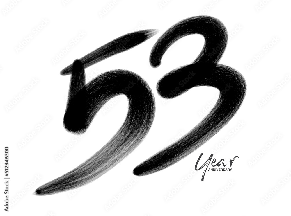 Vetor de 53 Years Anniversary Celebration Vector Template, 53 Years ...