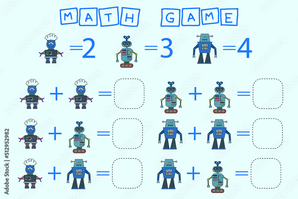 worksheet vector design, task to calculate the answer and connect to ...