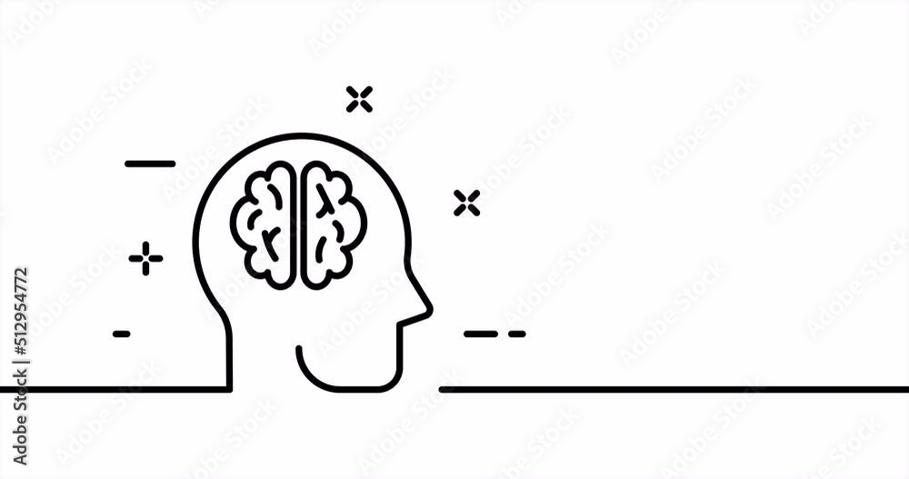 Head and brain. Thought, phylosophy, think, idea, creative, knowledge ...