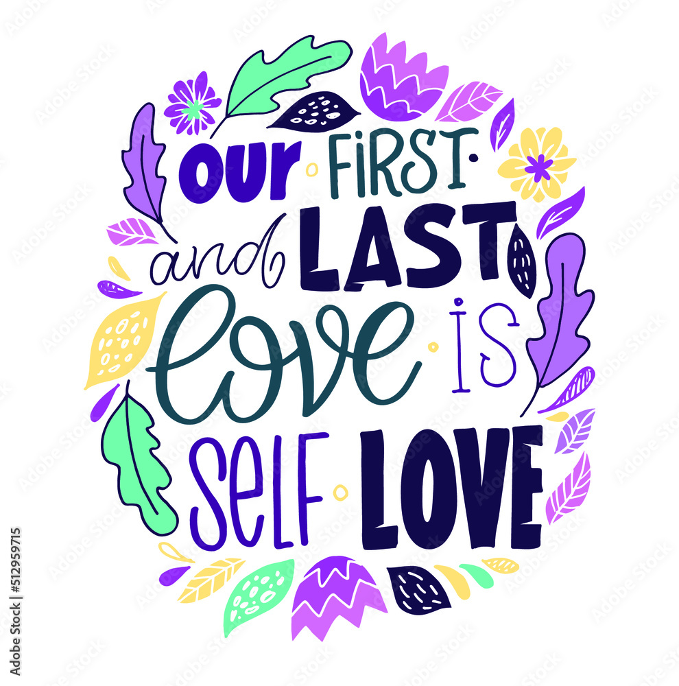 Beautiful hand drawn doodle lettering motivation postcard. Lettering t ...