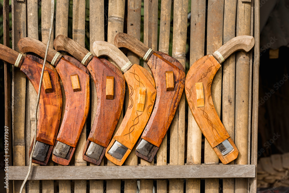 A traditional Garab or Sickle tool on display and for sale at a local ...