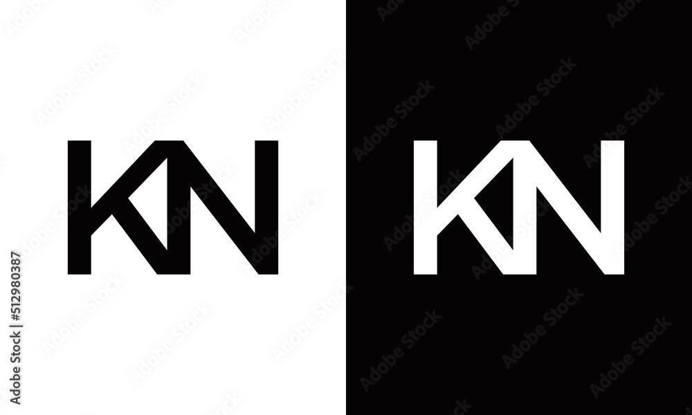 kn letter logo Stock Vector | Adobe Stock