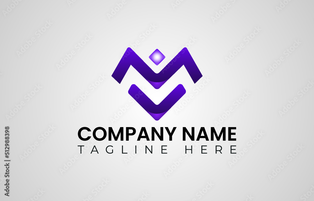 M Letter Modern Clean Logo, M icon logo gradient, Multiply Colorful ...