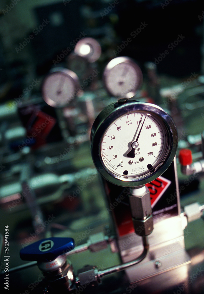 Psi gauges measuring oxygen levels Stock Photo | Adobe Stock