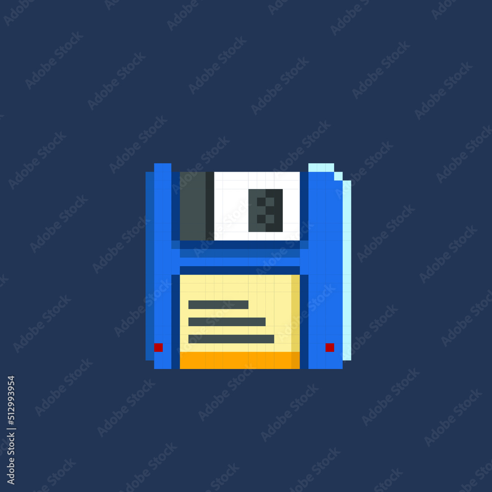 floppy disk in pixel art style Stock Vector | Adobe Stock
