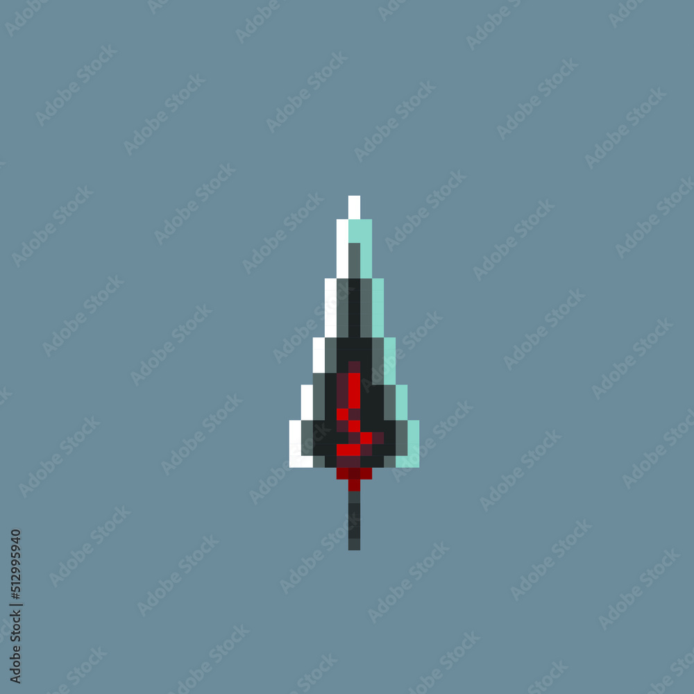 big sword in pixel art style Stock Vector | Adobe Stock