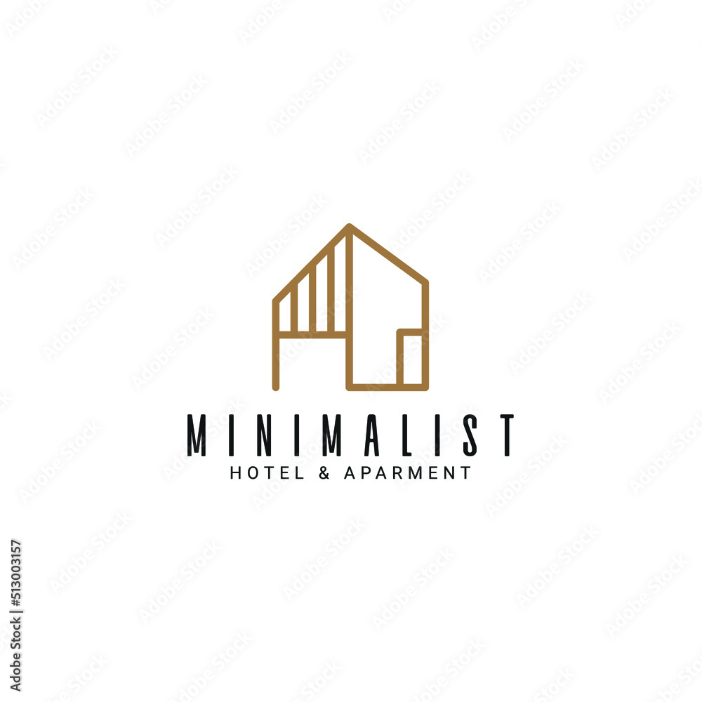 luxury house logo design template. minimalist house property logo ...