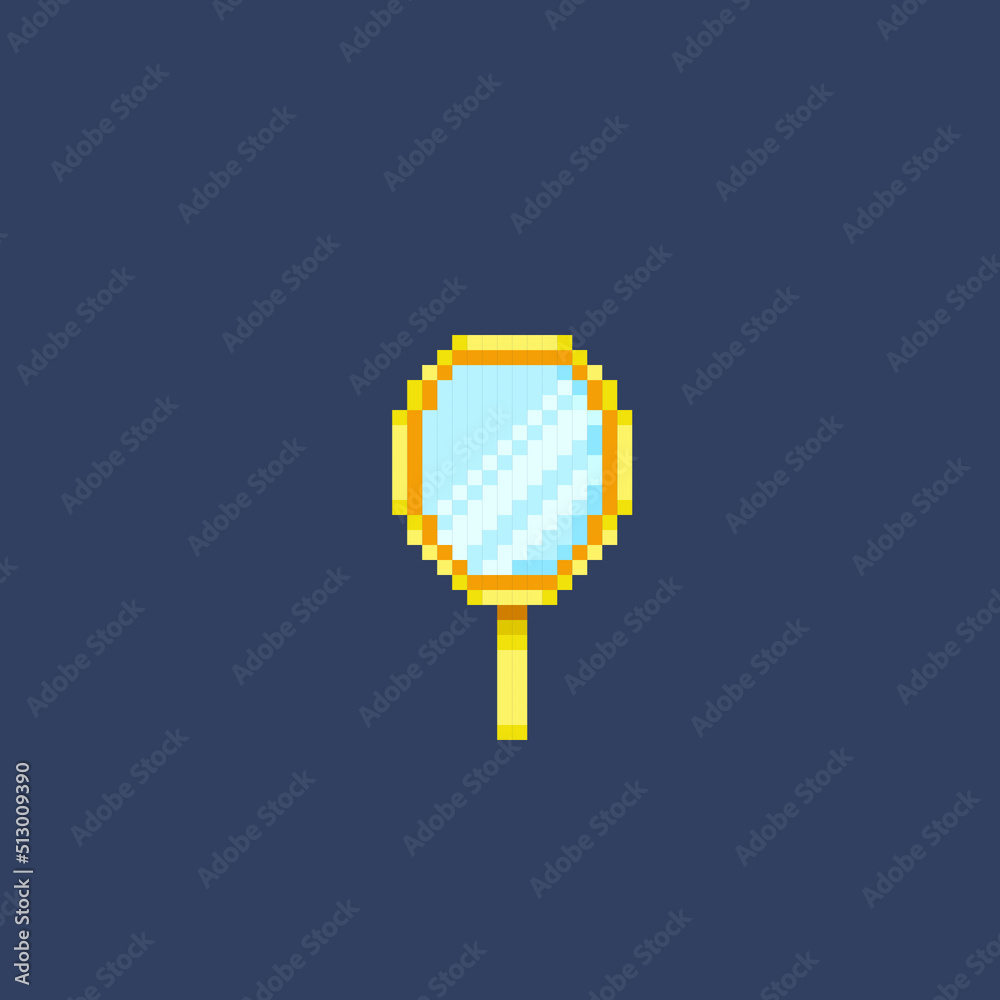 hand mirror in pixel art style Stock Vector | Adobe Stock