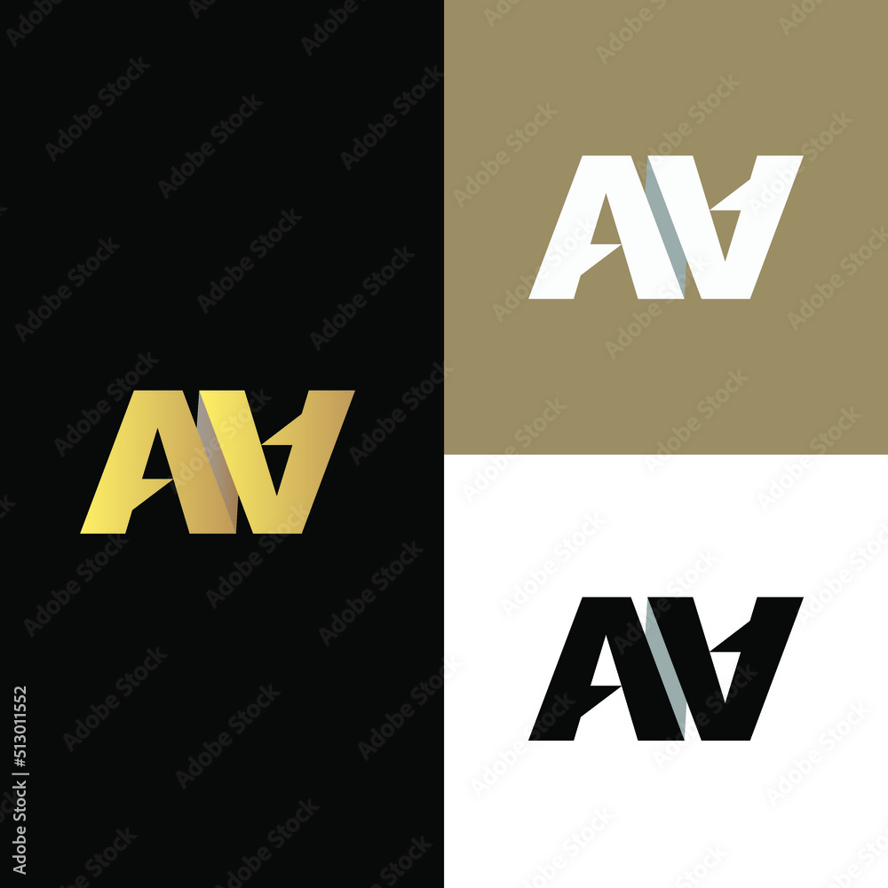 3d golden alphabet , monogram logo AA , Logo for your brand Stock ...
