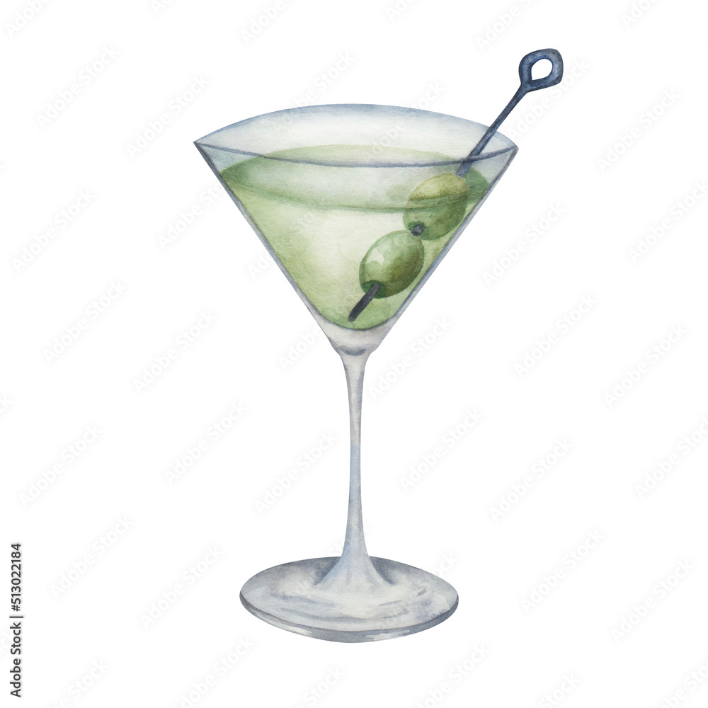 Green Martini Glass Clip Art