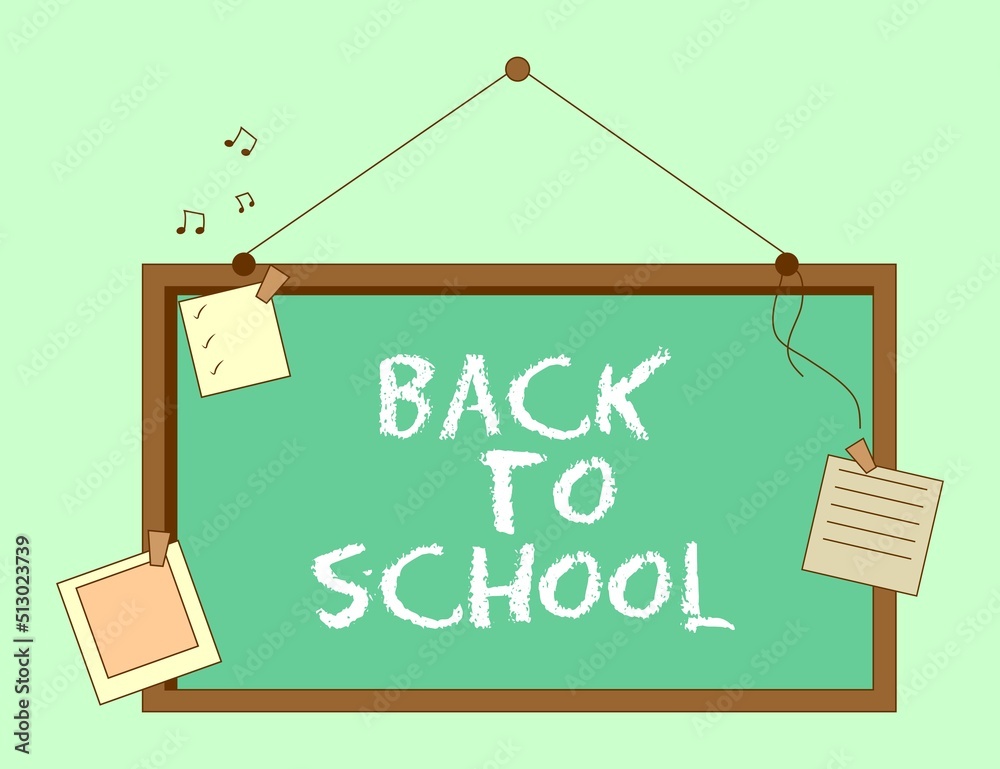 welcome back to school. blackboard with welcome written on it ...