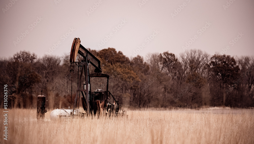 old rusty oil rig Stock Photo | Adobe Stock