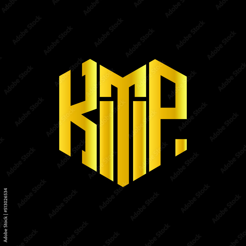 KTP letter luxury logo design on black background. KTP creative ...