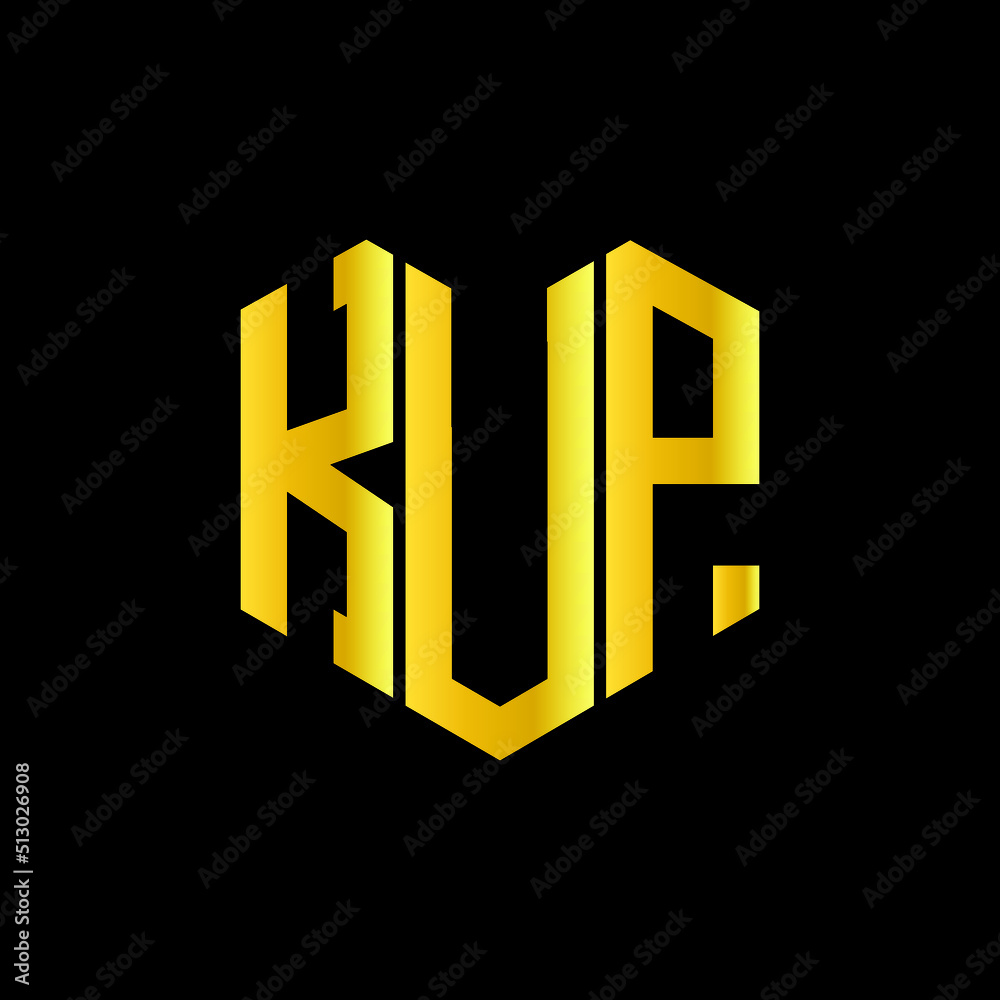 KVP letter luxury logo design on black background. KVP creative ...